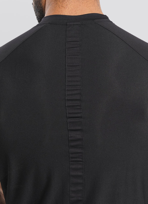 Utility Mesh Back Tshirt - Black - HUSTLERS ONLY PK